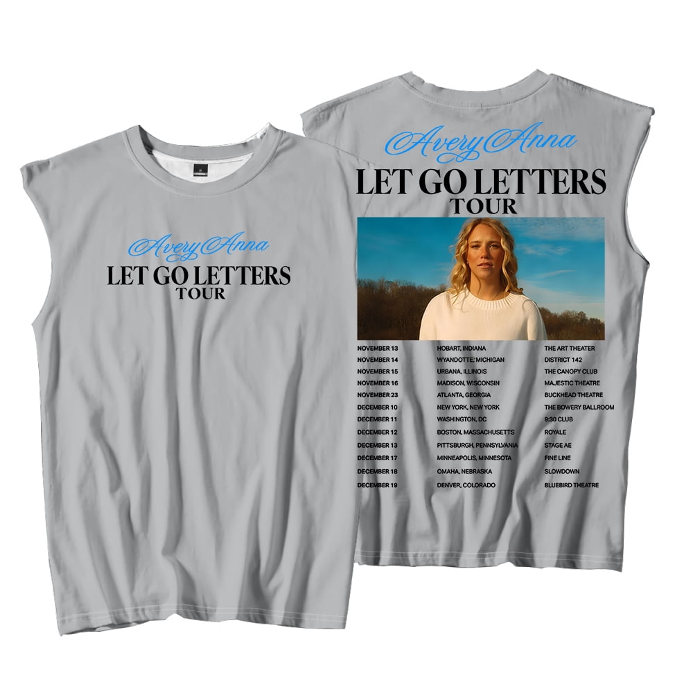 Avery Anna Let Go Letters Tour 2025 Tank Tops Unisex Sleeveless Vest ...