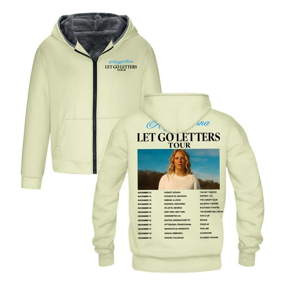 Avery Anna Let Go Letters Tour 2025 Zipper Hoodies Long Sleeve Jacket ...