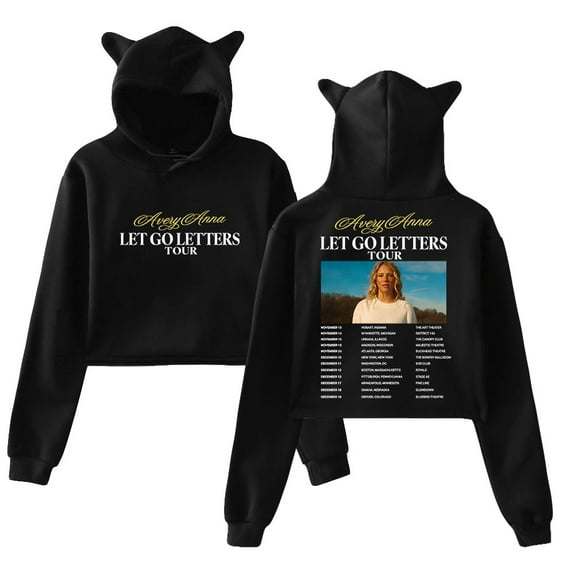 Avery Anna Let Go Letters Tour Hoodie Cat Ears Hooded Sweatshirt Long ...
