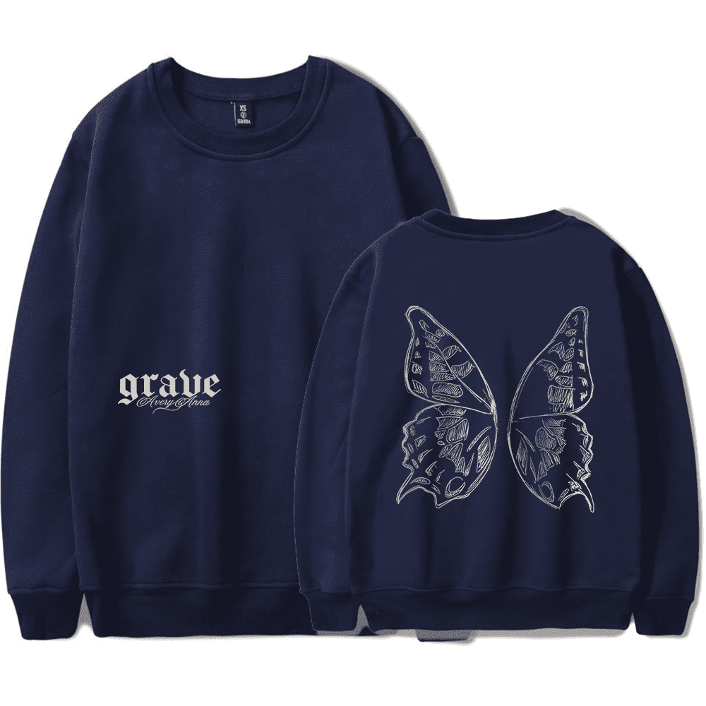 Avery Anna Merch Grave Butterfly Crewneck Pullover Hoodie For Men Women ...