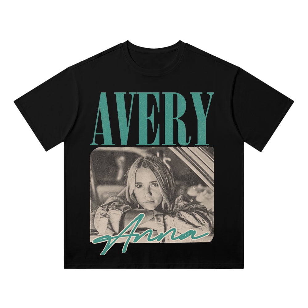 Avery Anna Photo Cotton T-shirt Hip-hop Short Sleeved Shirt Fashion ...