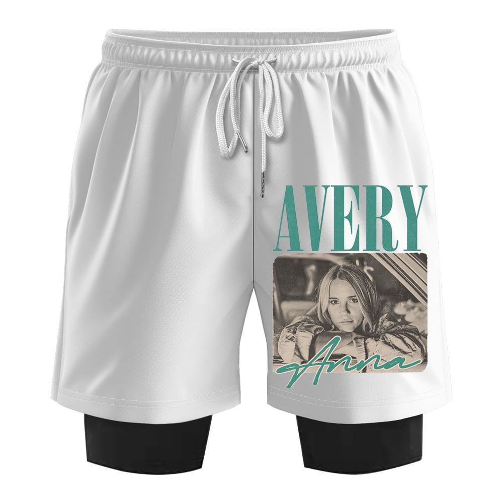 Avery Anna Photo Fake Two Shorts Hip Hop SweatShorts Casual Fashion ...