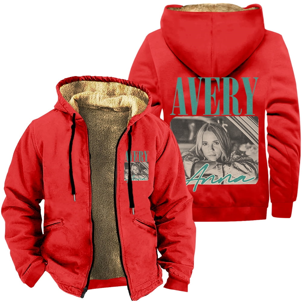 Avery Anna Photo Zipper Thick Hoodies Vintage 90s Coat Streetwear Zip ...