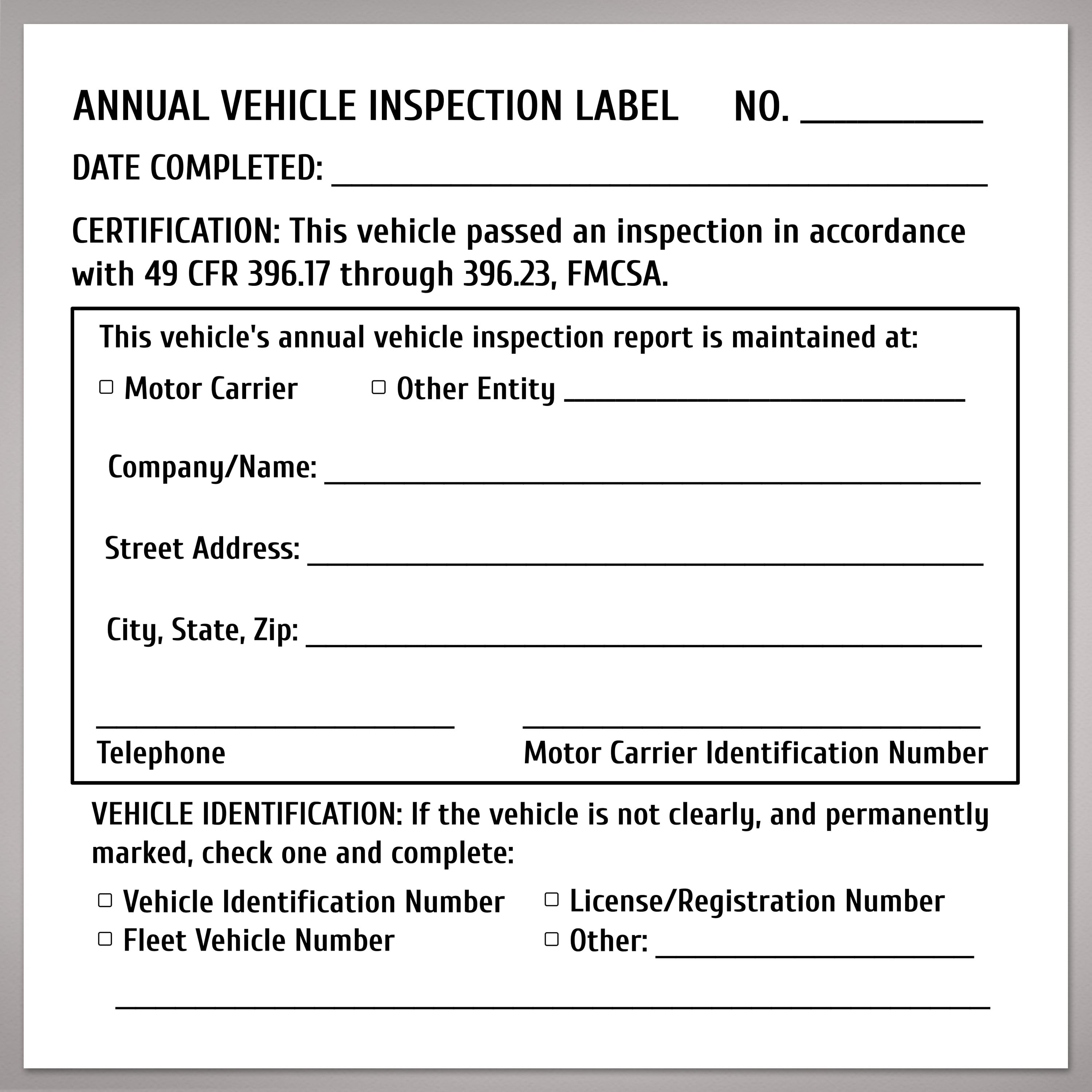 Avery Annual Vehicle Inspection Label Stickers, 4" x 4", 20 Total ...