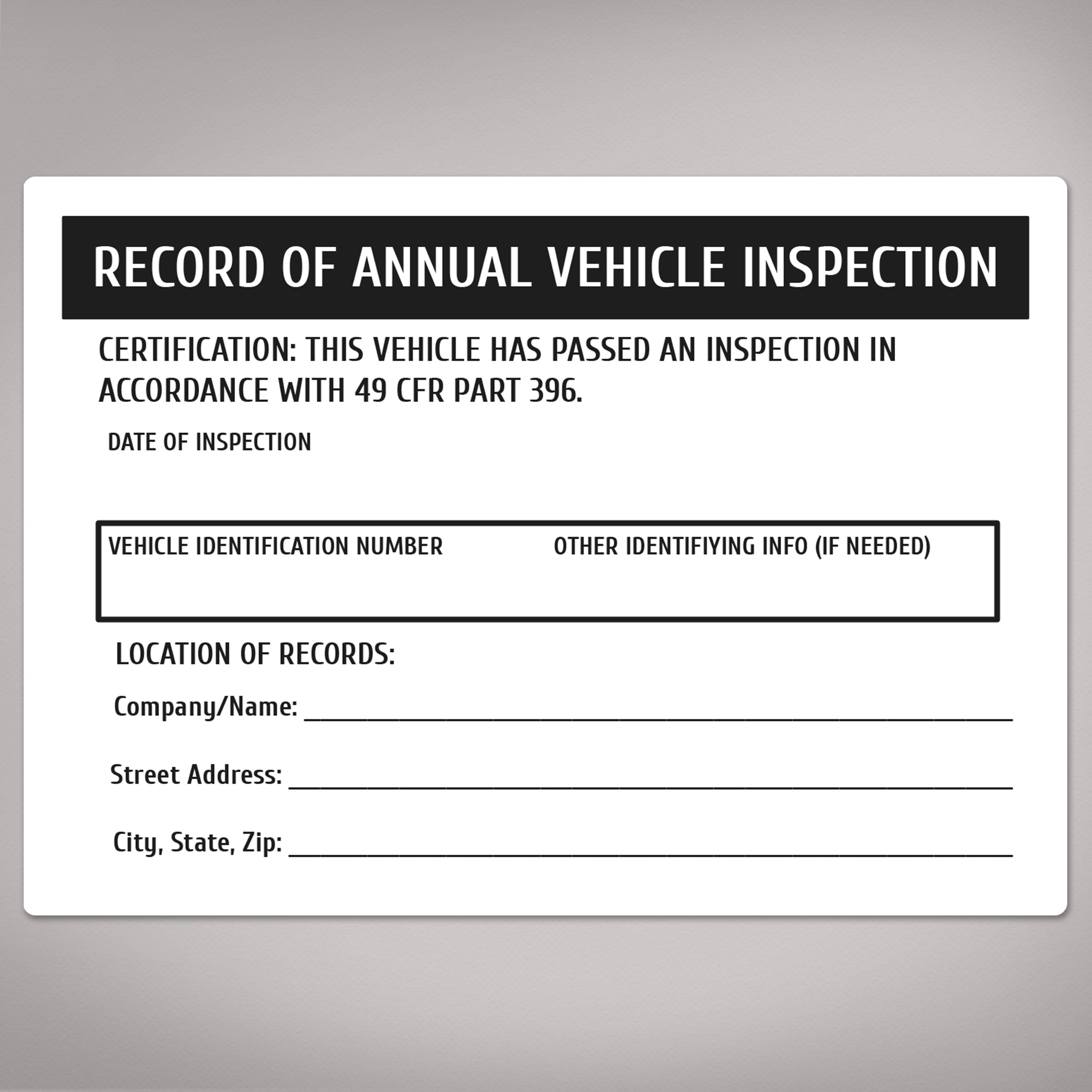 Avery Annual Vehicle Inspection Stickers, 5" x 3.5", 100 Total ...