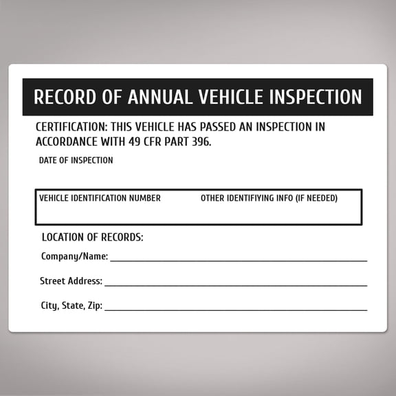 Dot Inspection Sticker