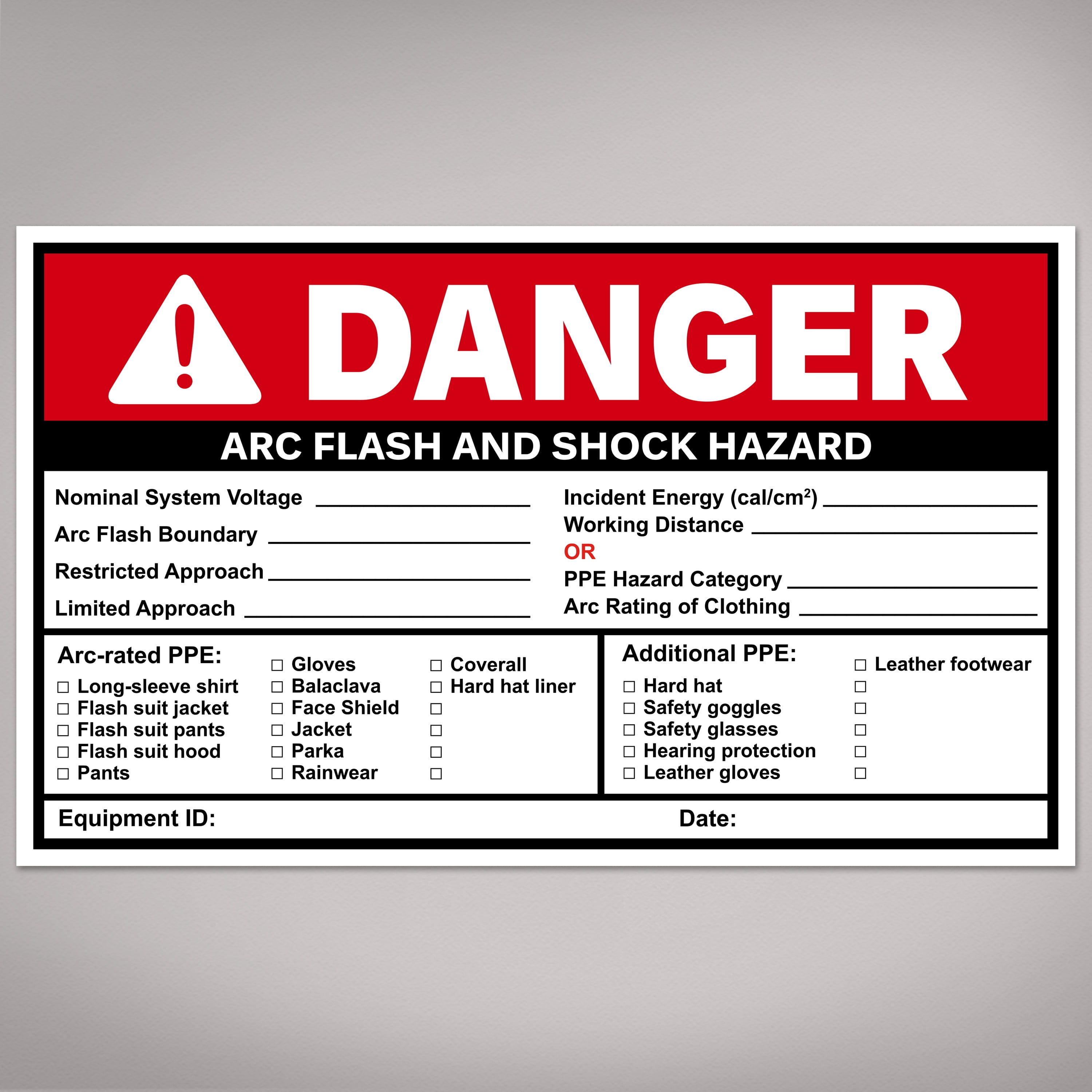 Avery Arc Flash/Shock Danger Labels, 4.75" x 7.75", 8ct - Walmart.com
