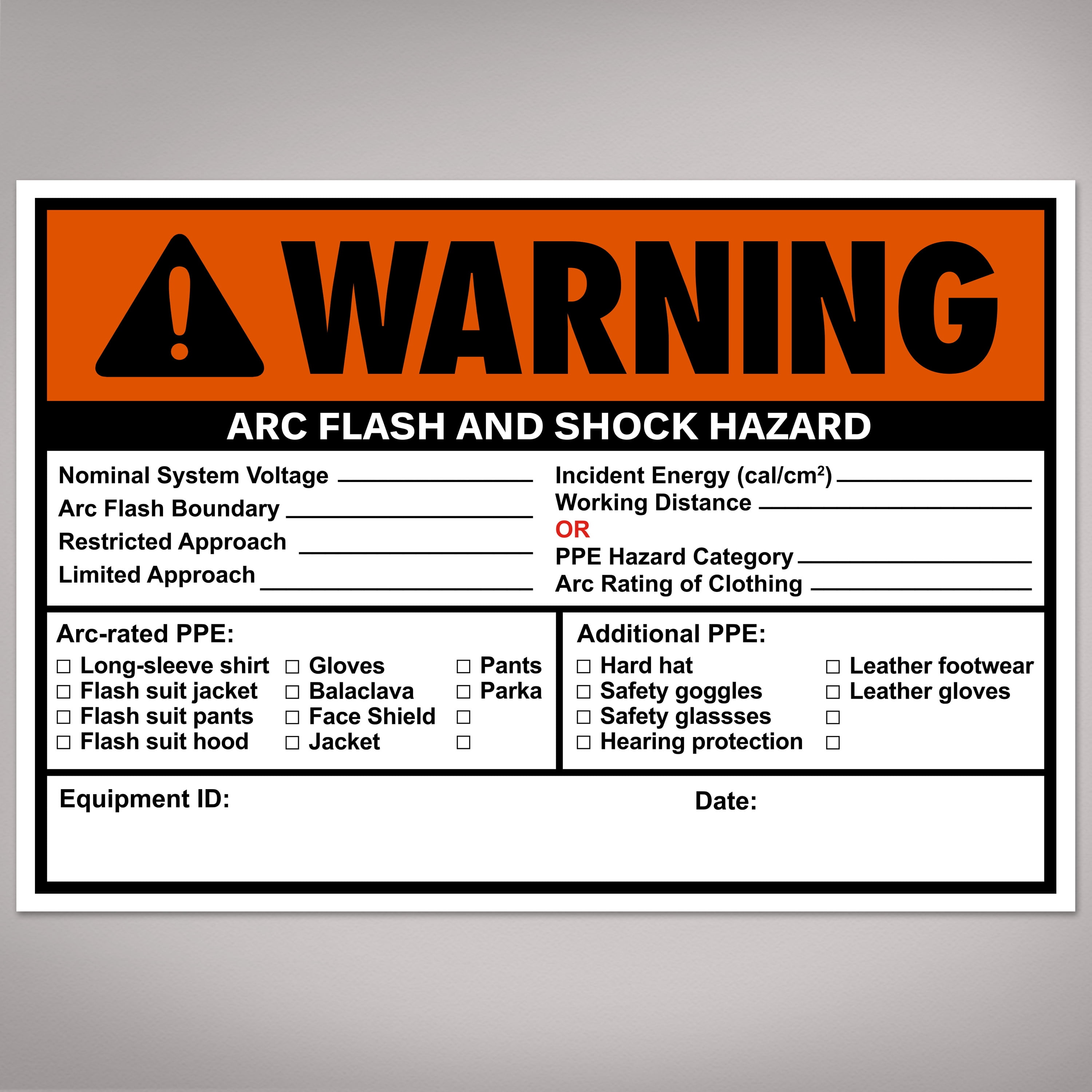 Avery Arc Flash/Shock Warning Labels, 3.5" x 5", 100 Total - Walmart.com