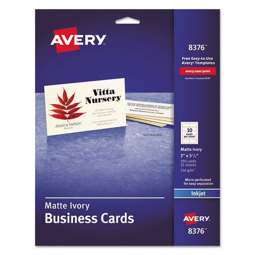 Avery Avery Printable Microperforated Business Cards With Sure Feed ...