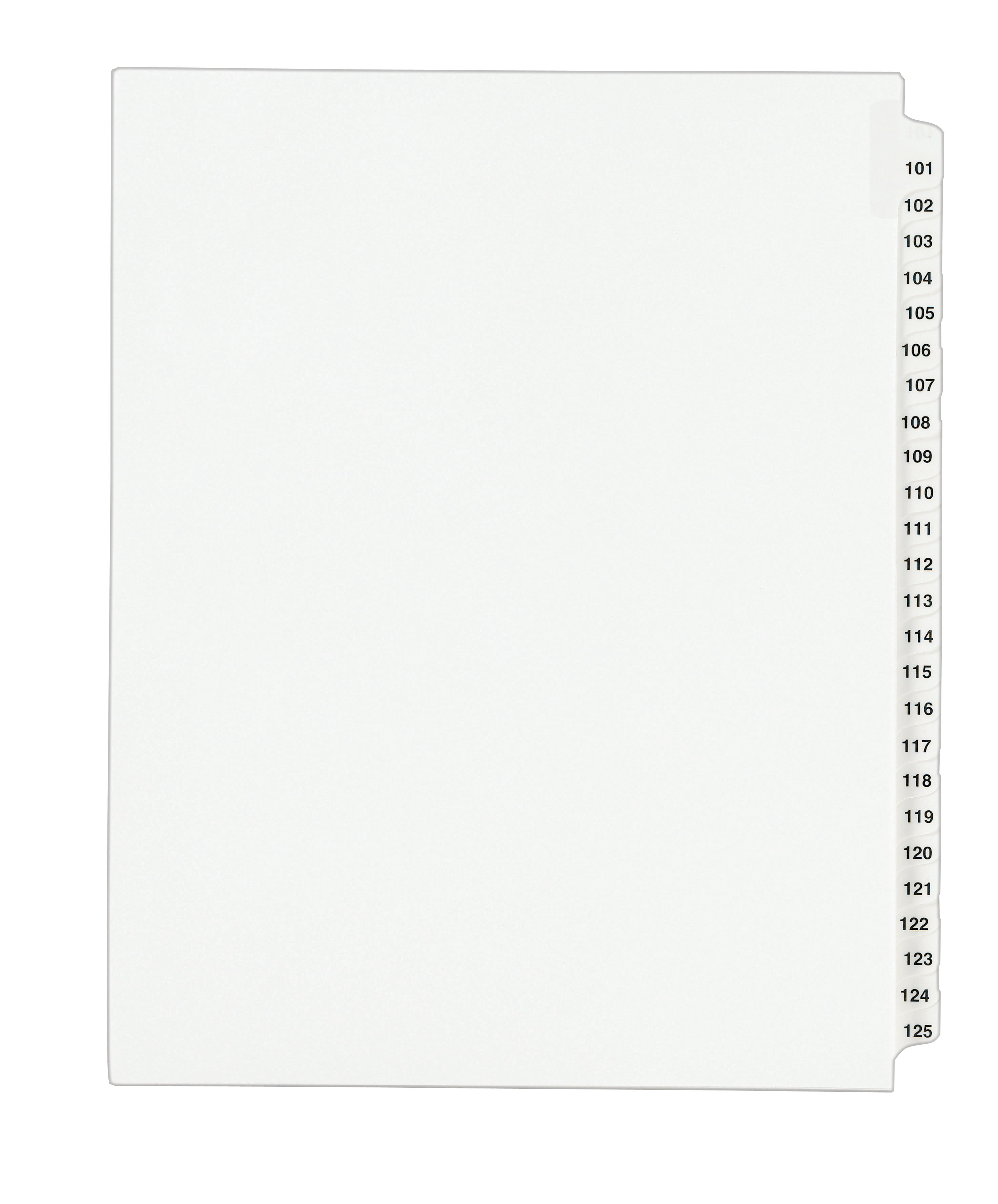 Avery Avery-Style Legal Exhibit Side Tab Divider, Title: 101-125 ...