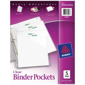 Clear Binder Pockets and Document Organizers for Office Supplies