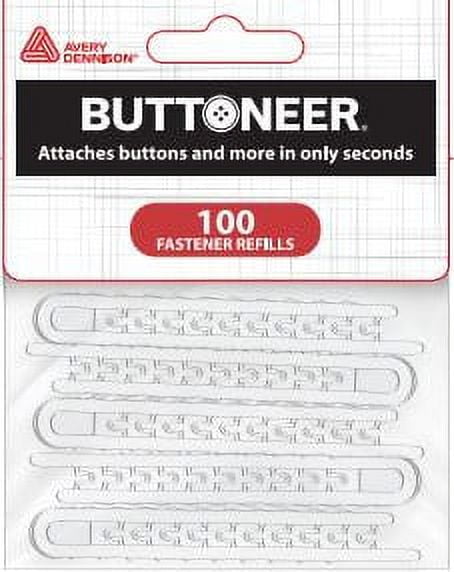 Avery Buttoneer Fastening Refill with 100 Invisible Fasteners for ...