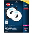 Avery Matte White CD Labels for Laser Printers, 30/Pack with CD/DVD ...
