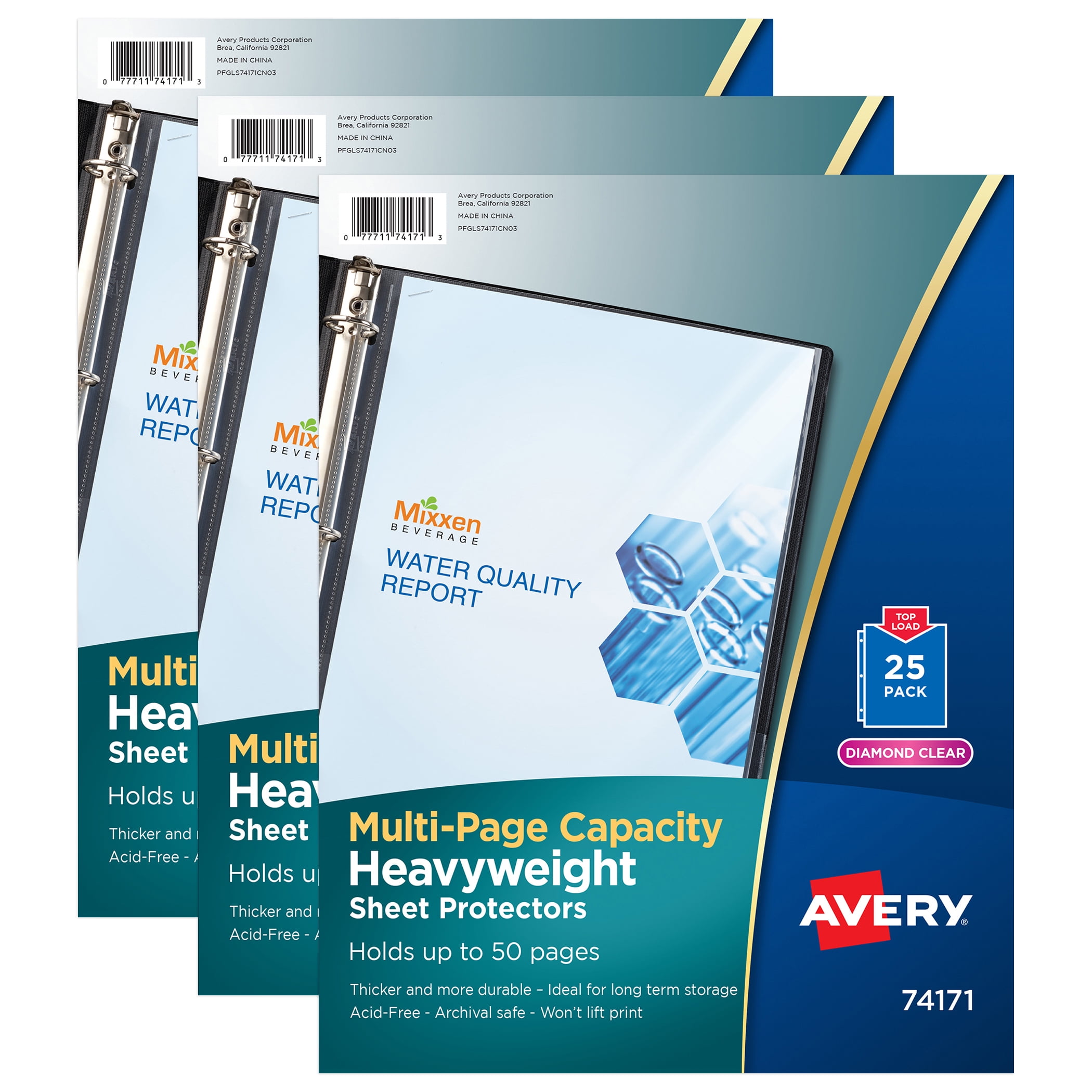 Avery Clear Heavyweight Multi-Page Capacity Sheet Protectors, Holds 8-1 ...