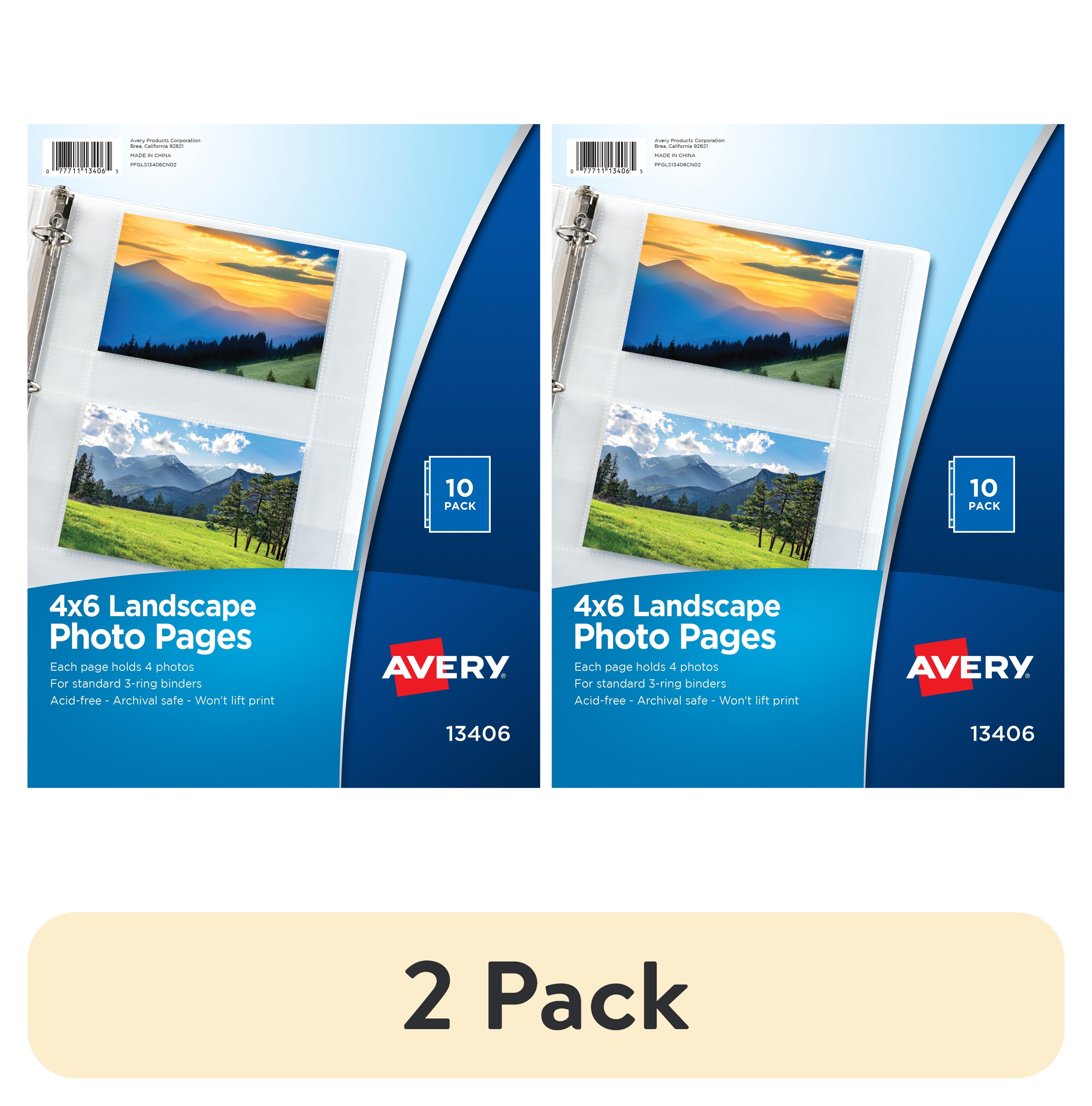 (2 pack) Avery Clear Horizontal Photo Album Pages, 10ct (13406 ...