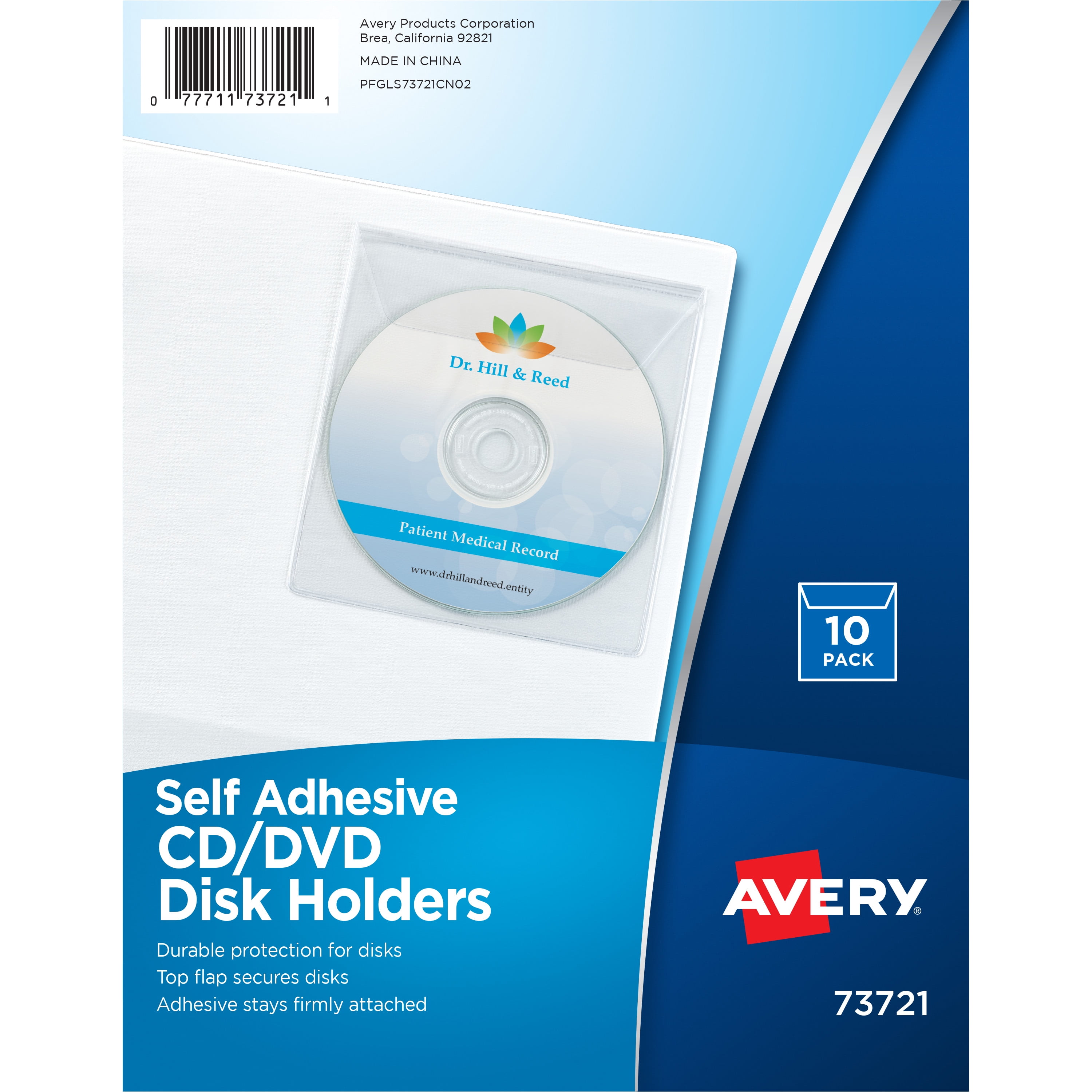 Avery Clear Self-Adhesive CD/DVD Storage Pages, 10ct (73721) - Walmart.com