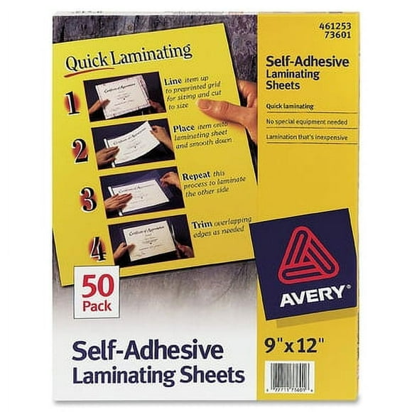 Avery Self Adhesive Laminating Sheets