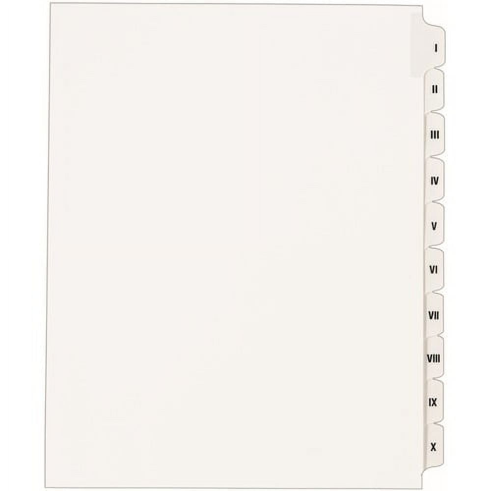 Avery Collated Legal Dividers Allstate(R) Style, Letter Size, I - X Tab ...