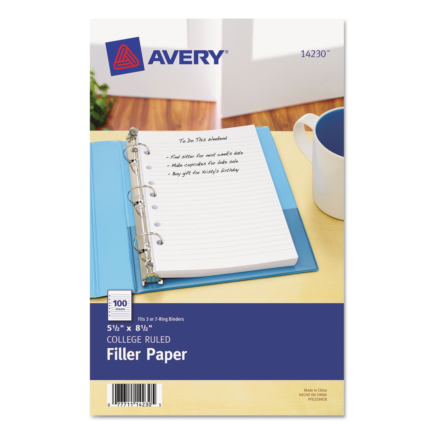 Avery College Rule Binder Filler Paper, 5.5" x 8.5", White, 100 Sheets ...
