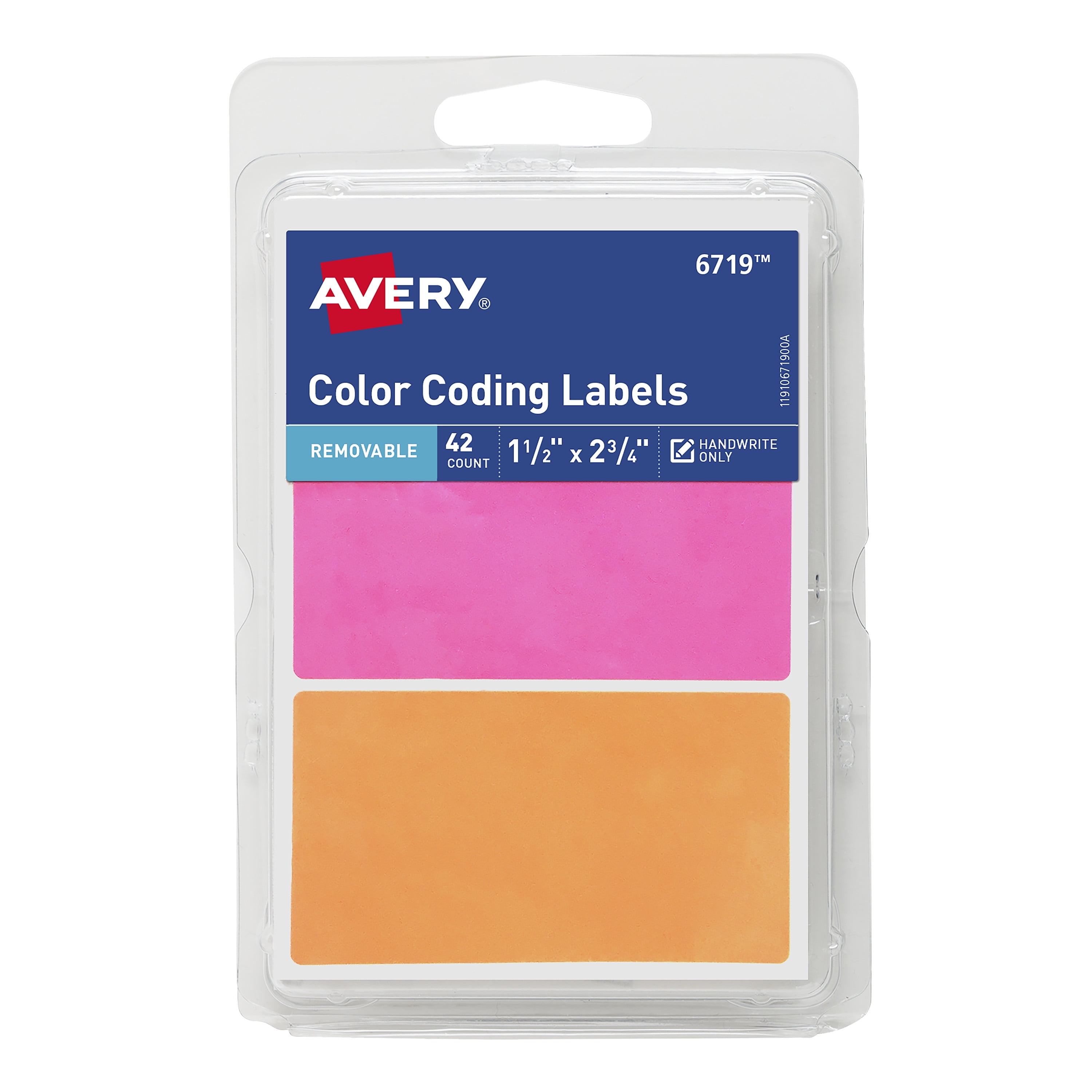 Avery Color Coding Labels Assorted Neon Colors 1 1 2 X 2 3 4
