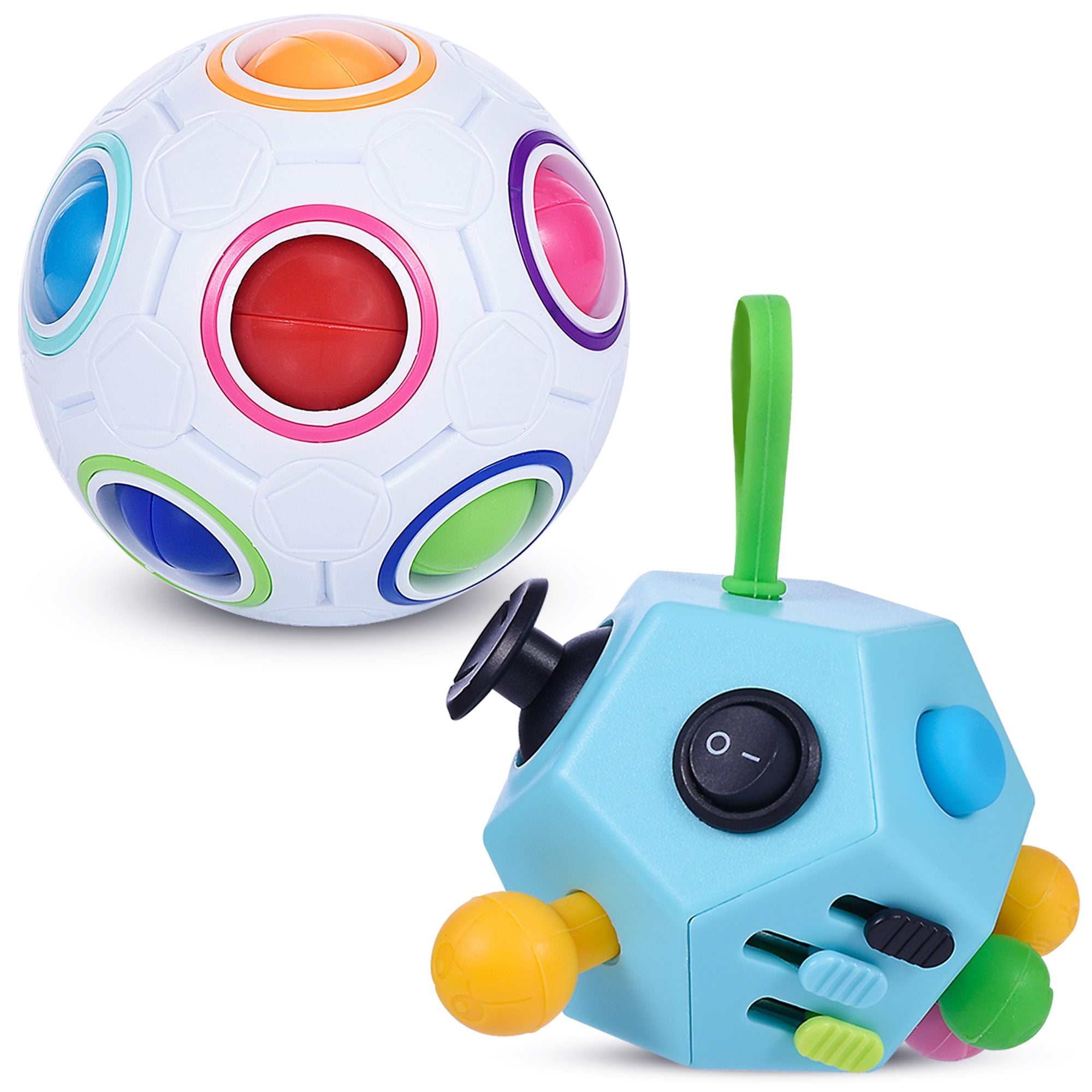 Avery Colorful Stunning Fidget Dodecagon – 12 Side Cube With Joystick ...