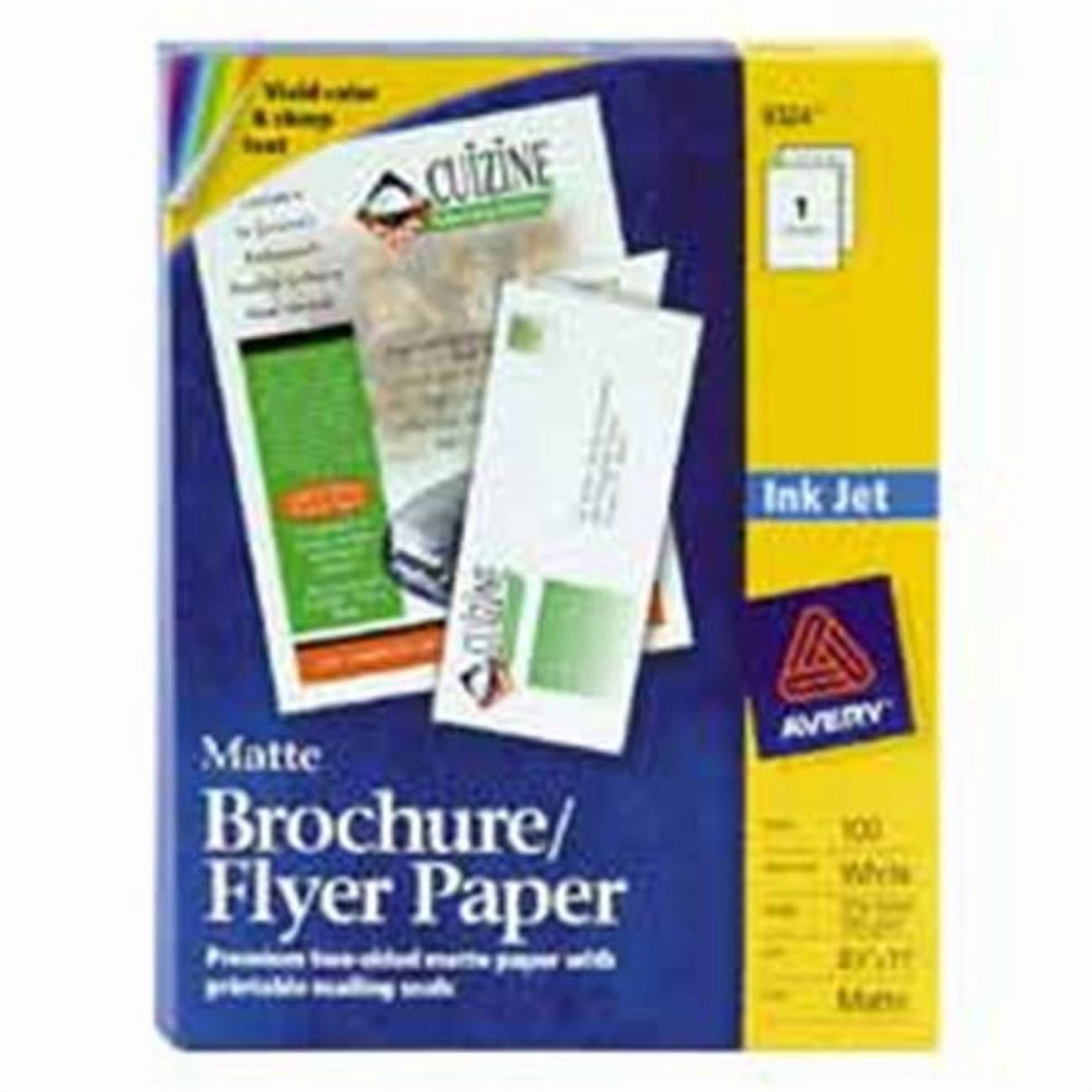 Avery Consumer Products Ink Jet Brochures - Matte White - 8.50in.x11in ...