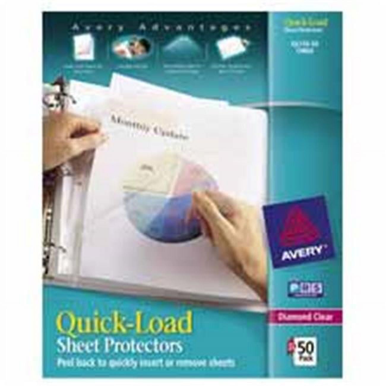 Avery Consumer Products Quick Load Sheet Protectors- 8-.50in.x11in ...