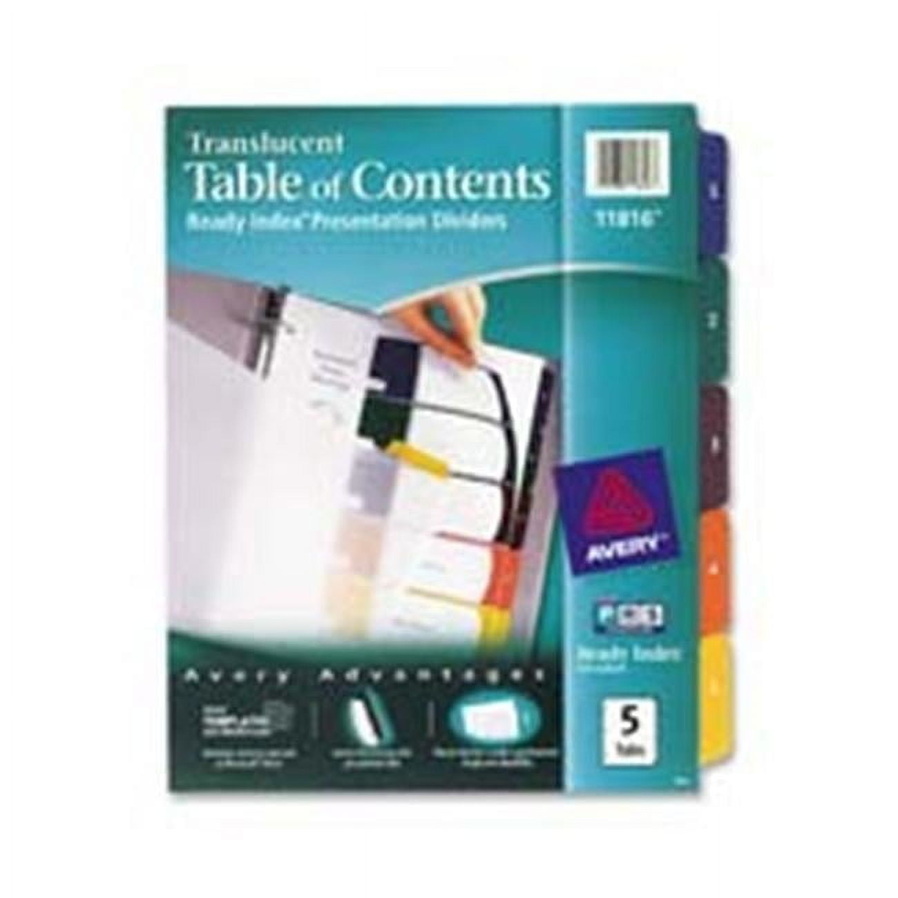 Avery Consumer Products AVE11817 Table of Contents Dividers- 8-Tab- 1-8 ...