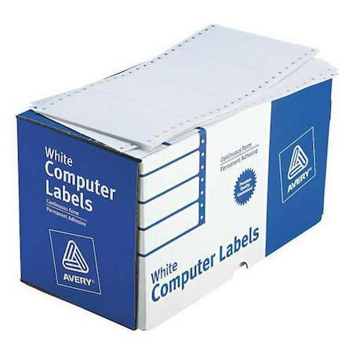 Avery Continuous Form Computer Labels for Pin-Fed Printers 4076, 5 x 2 ...