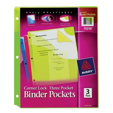 Sparco 6" x 9.5" Vinyl Ring Binder Pocket - Walmart.com