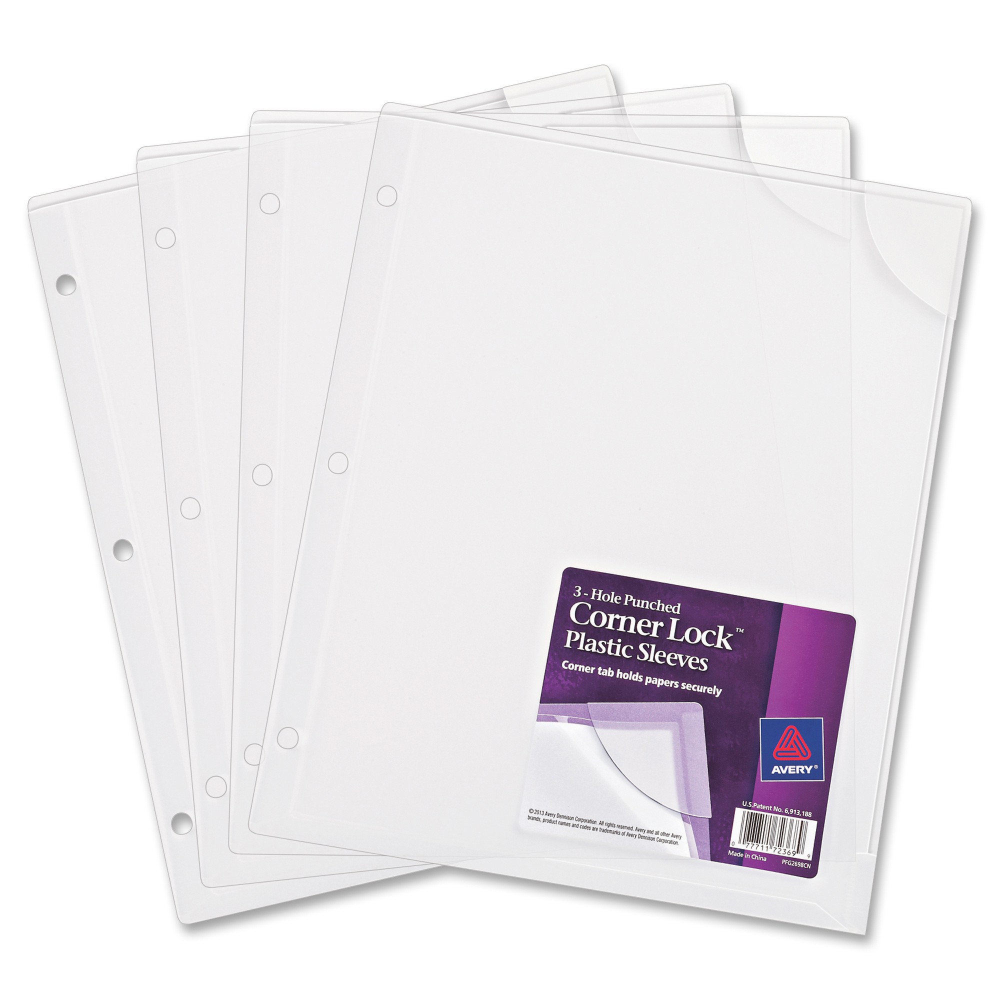 Avery Corner Lock Plastic Binder Sleeve - 4 per pack-2PK - Walmart.com