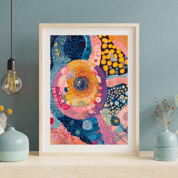 Avery Crane Animal Cell 3 Art Print - Colorful Biology STEM Poster ...
