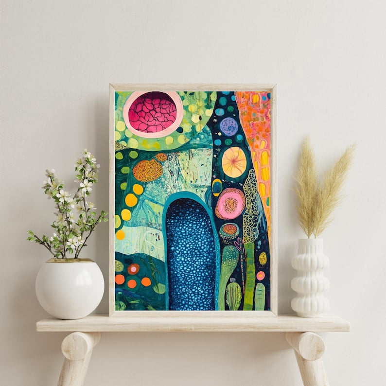 Avery Crane Plant Cell Art Print - Colorful Biology Science Poster ...