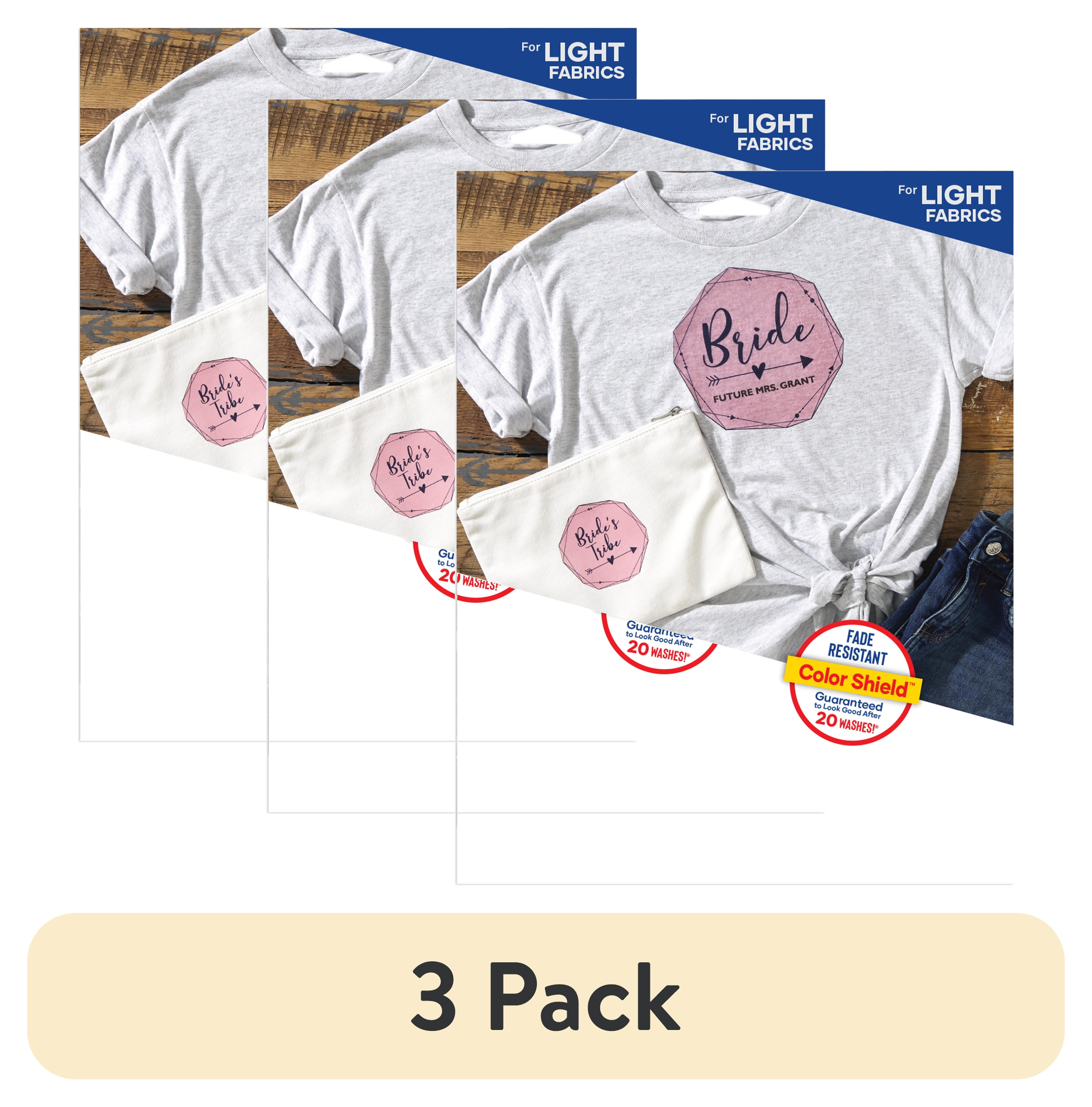 (3 pack) Avery DIY Fabric Transfers, Light Fabrics, 8-1/2" x 11", Paper ...