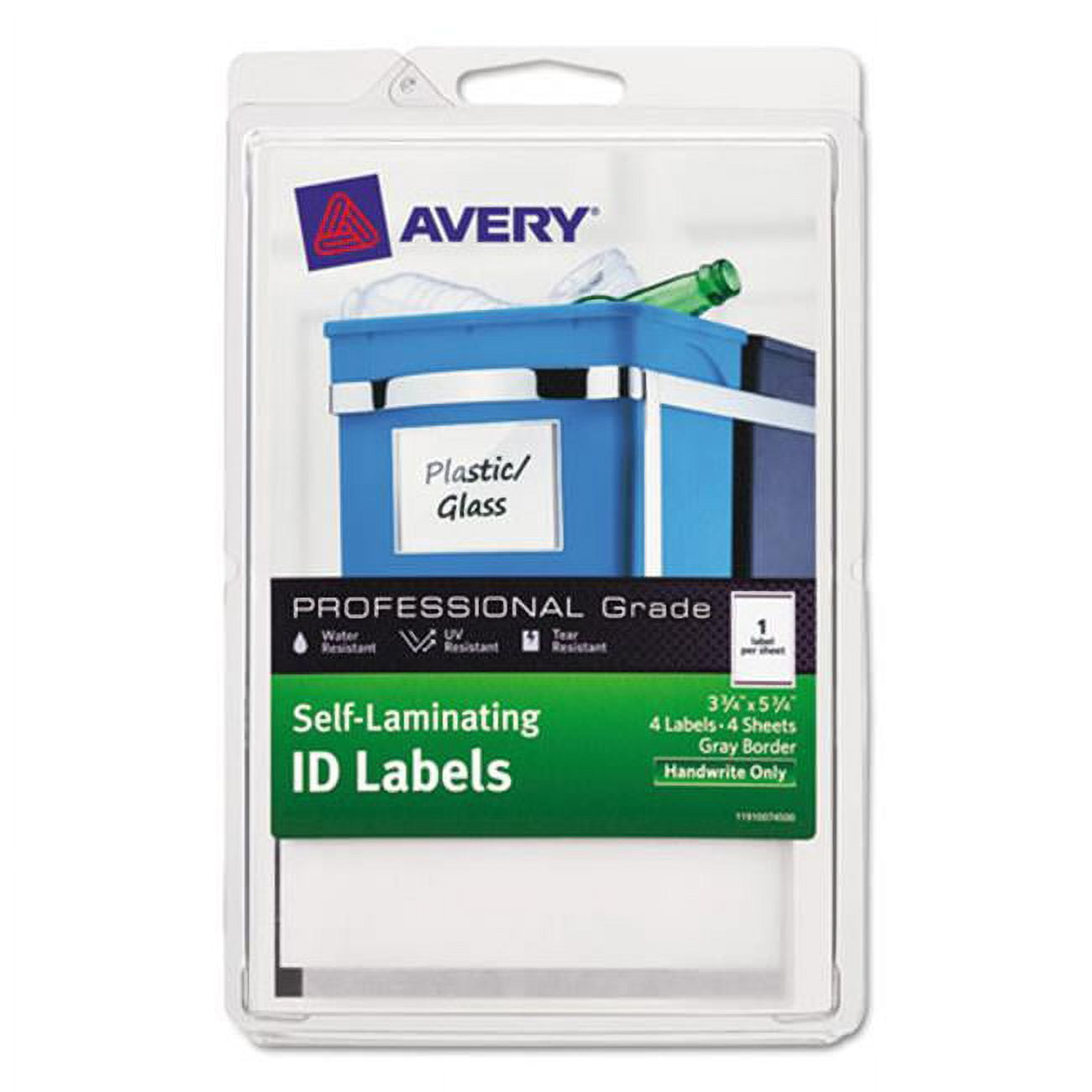 Avery-Dennison 00745 Durable Self Laminating ID Labels, 5.75 x 3.75 ...