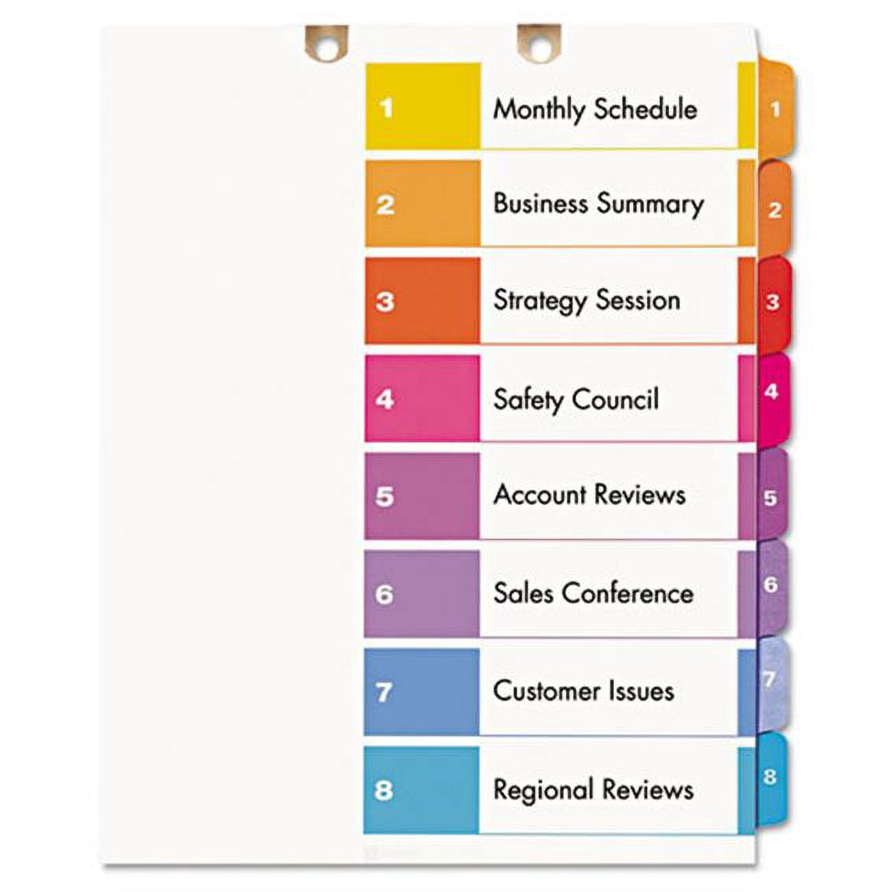 Avery-Dennison 13158 Preprinted Tab Dividers For Classification Folders ...