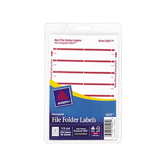 Avery Dennison AV Print Or Write Dark Red File Folder Labels - Walmart.com