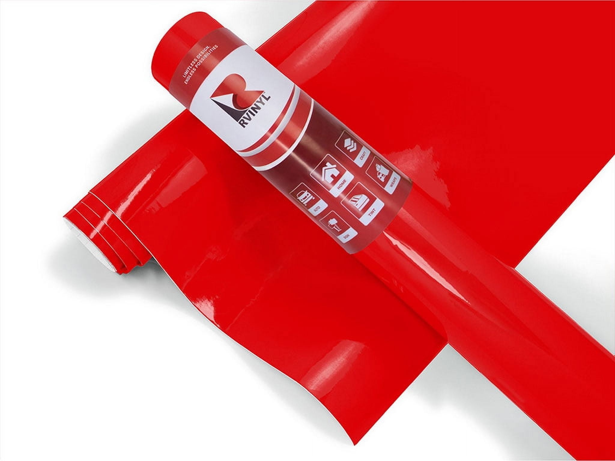 Avery Dennison Craft Vinyl Film Roll SC950 Luminous Red 418-O High Gloss Finish 12" x 5ft ...