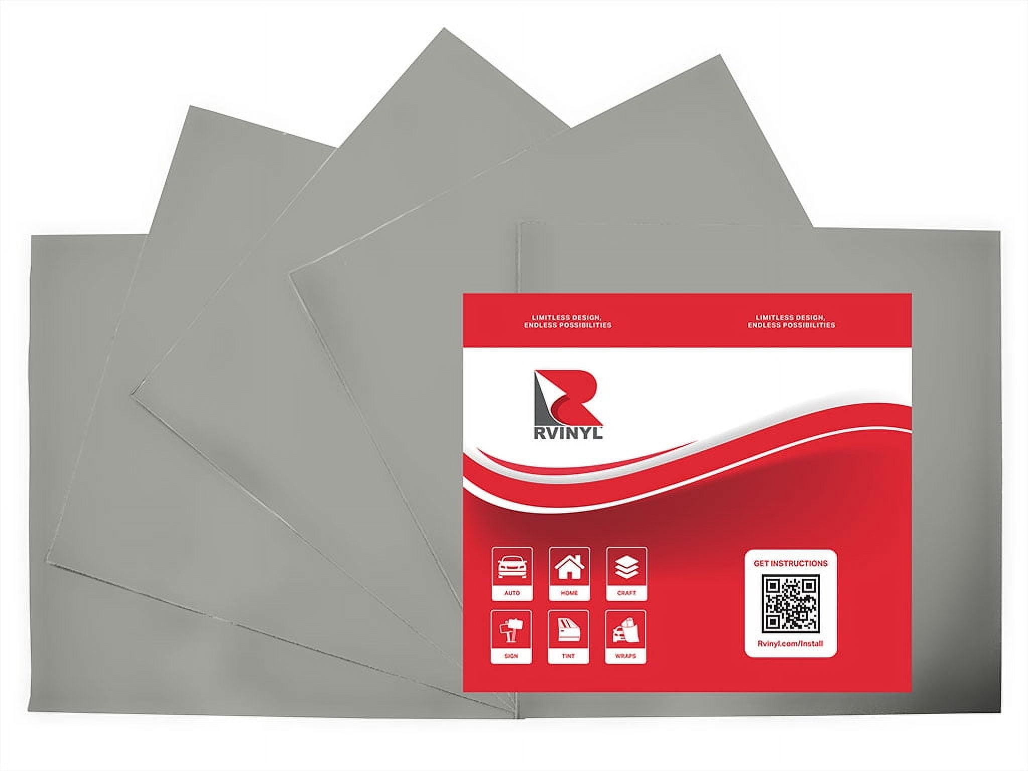 Avery Dennison Craft Vinyl Roll HP750 Medium Gray 835-O High Gloss - 5 Sheets 12" x 12 ...