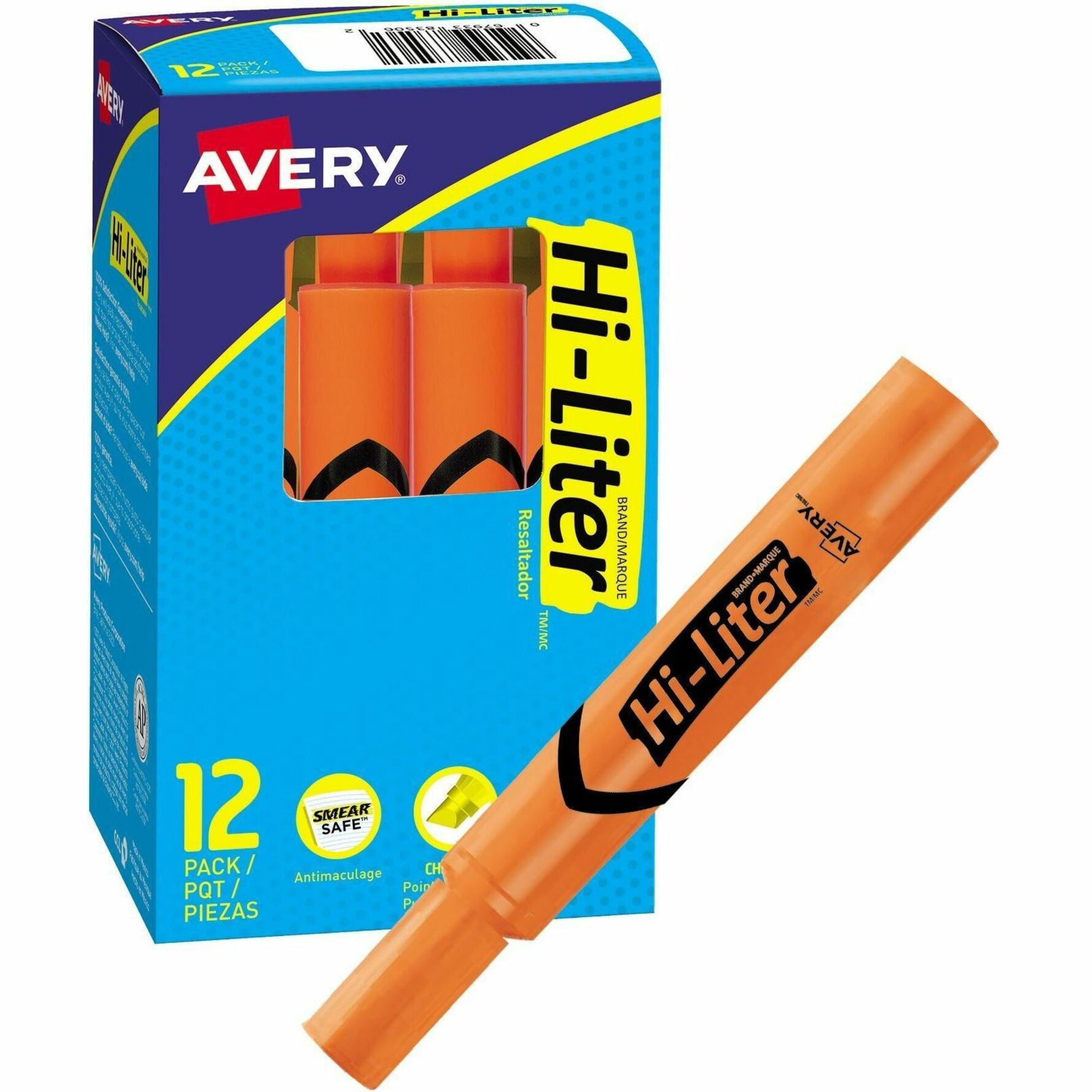 Avery Desk Style HI-LITER, Fluorescent Orange - Walmart.com