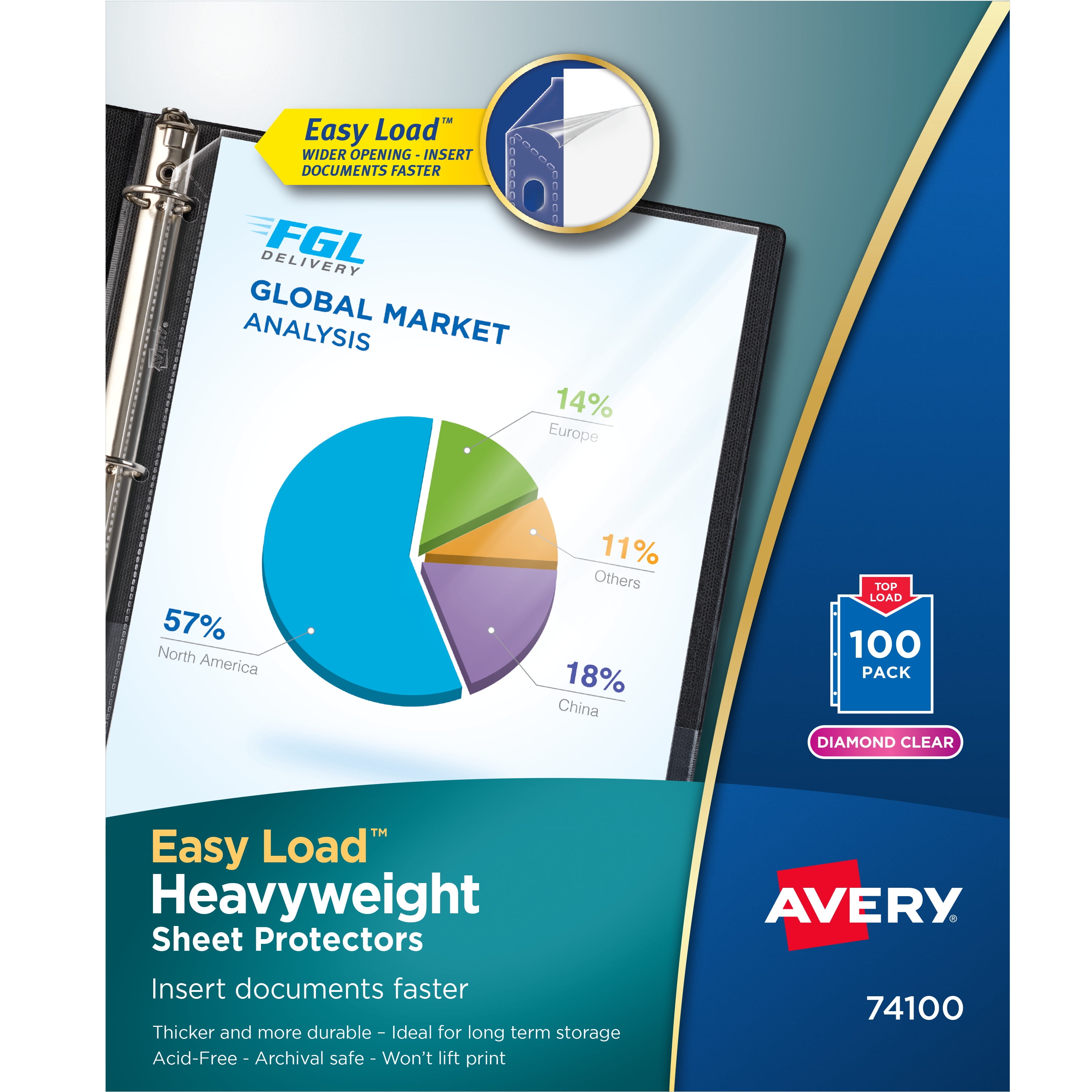 Avery Heavyweight Diamond Clear Sheet Protectors, 100ct - Walmart.com