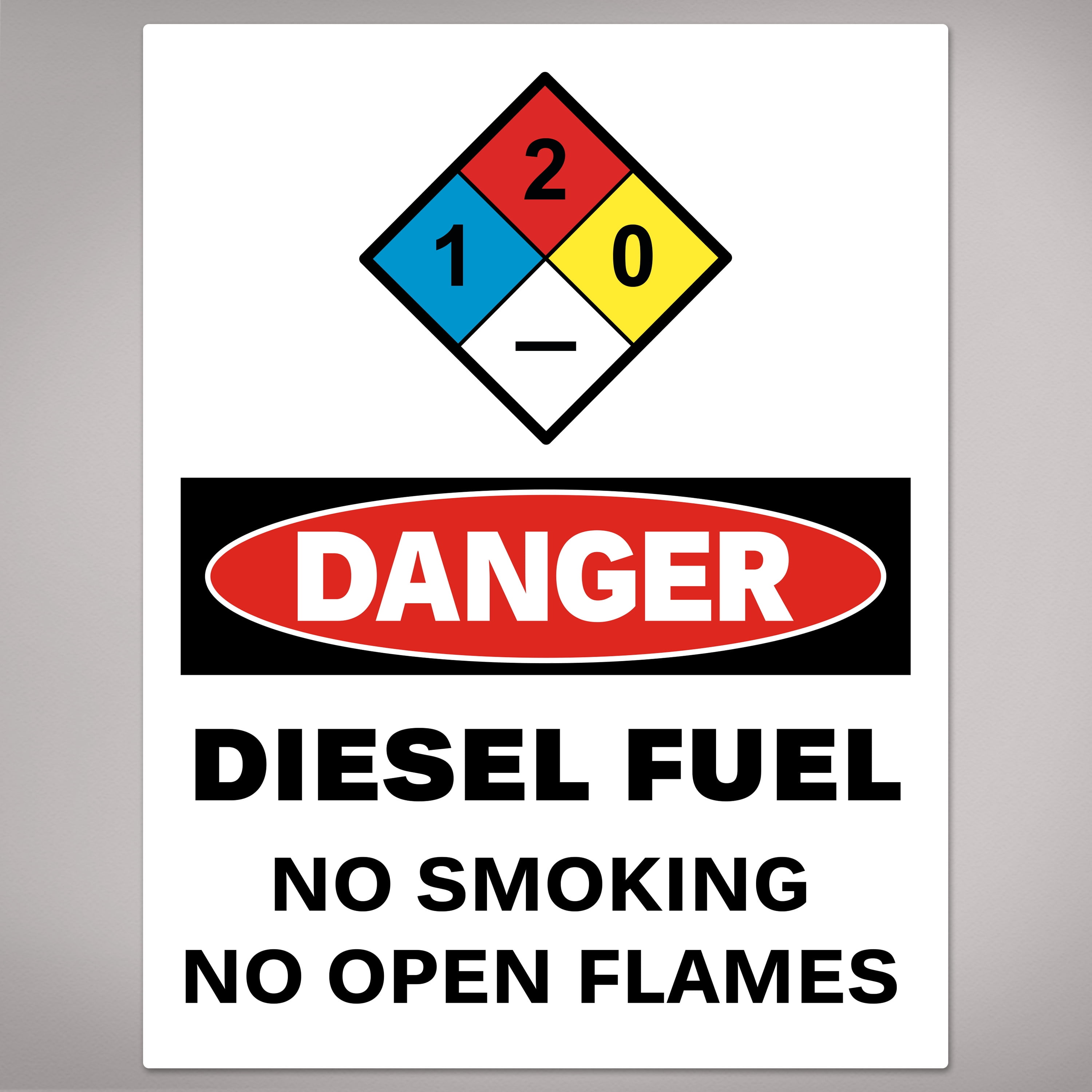Avery Diesel Fuel No Smoking Labels, 11" x 8.5", 2 Total - Walmart.com
