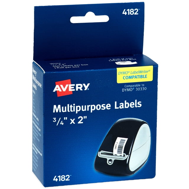 Avery Direct Thermal Roll Labels, 3/4" x 2", White, 500 Multipurpose ...