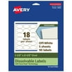 Avery Square Labels, 3" x 3", Permanent, 150 Labels (5659) - Walmart.com