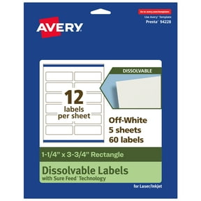 Avery File Folder Labels, 2/3" x 3-7/16", 1,500 White Labels (5366) - 5 ...
