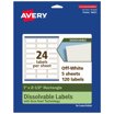 Avery Easy Peel Address Labels, 1" x 4", 500 White Labels (5261 ...