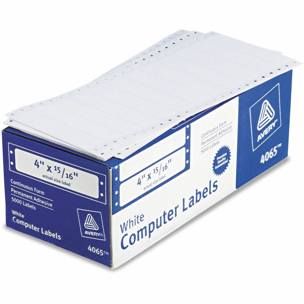 Avery Dot Matrix Printer Mailing Labels, Pin-Fed Printers, 0.94 x 4 ...