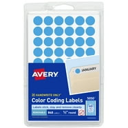 Avery Print/Write Self-Adhesive Removable Labels, 0.75 Inch Diameter ...