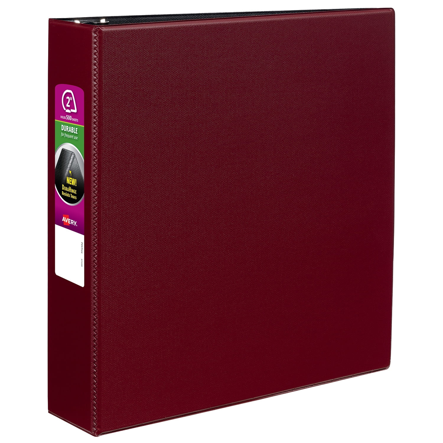 Avery Durable 3 Ring Binder, 2" Slant Rings, 1 Maroon Binder (27552 ...