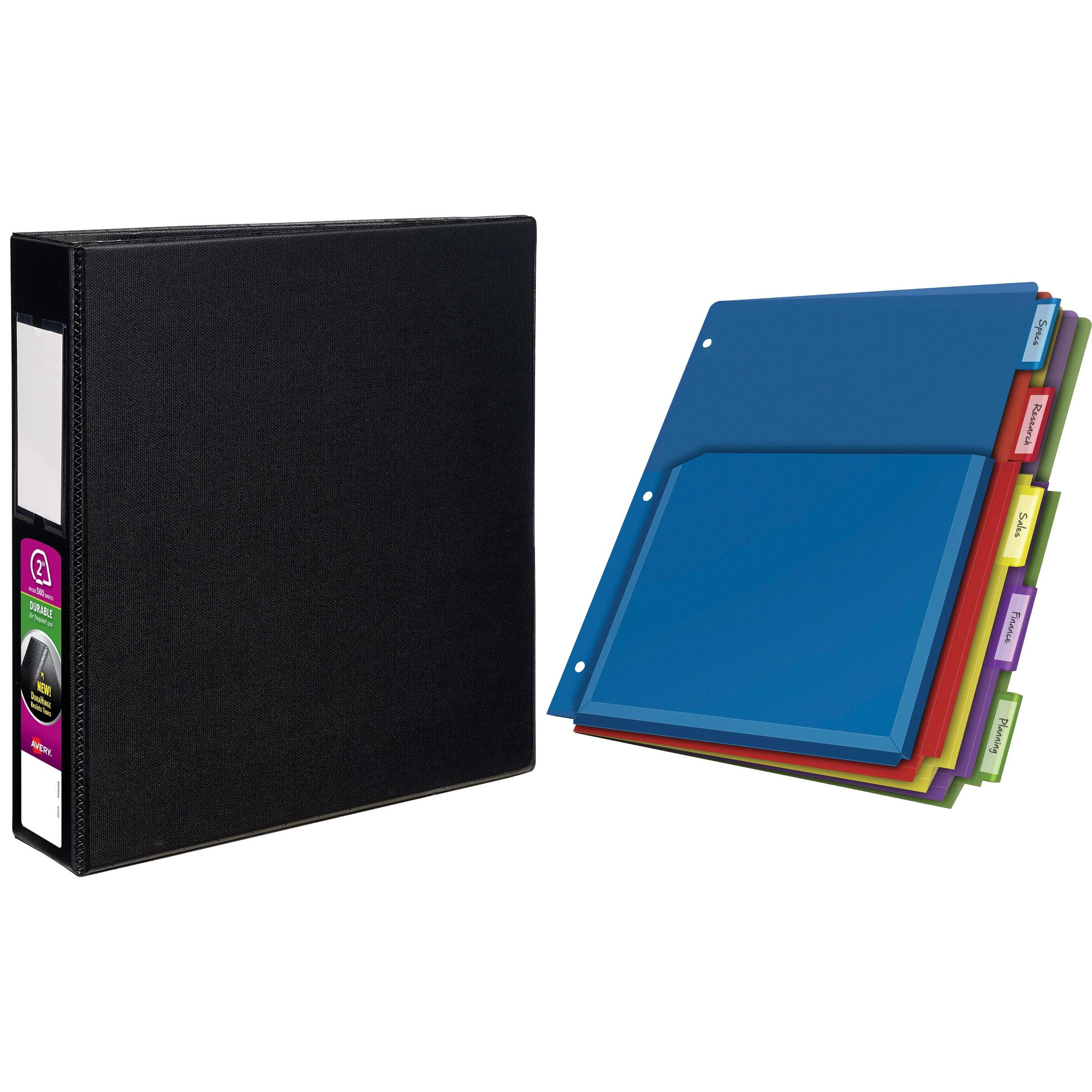 Avery Durable Round Ring Binders with Label Holders and Cardinal ...